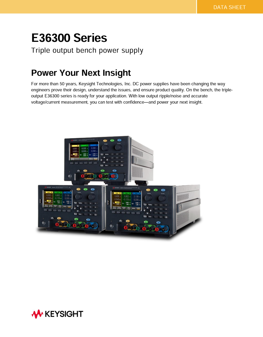 For Sale: Keysight Used E36313A 160W Triple Output Power Supply - Used Keysight Equipment